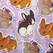 Bunny Stickers Cute Animal Sticker Set, Flower Bunnies, Kawaii Bun Pack ...