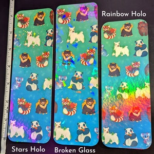 Cute Animal Bookmarks • Laminated Holographic Bookmark, Gift for Book ...
