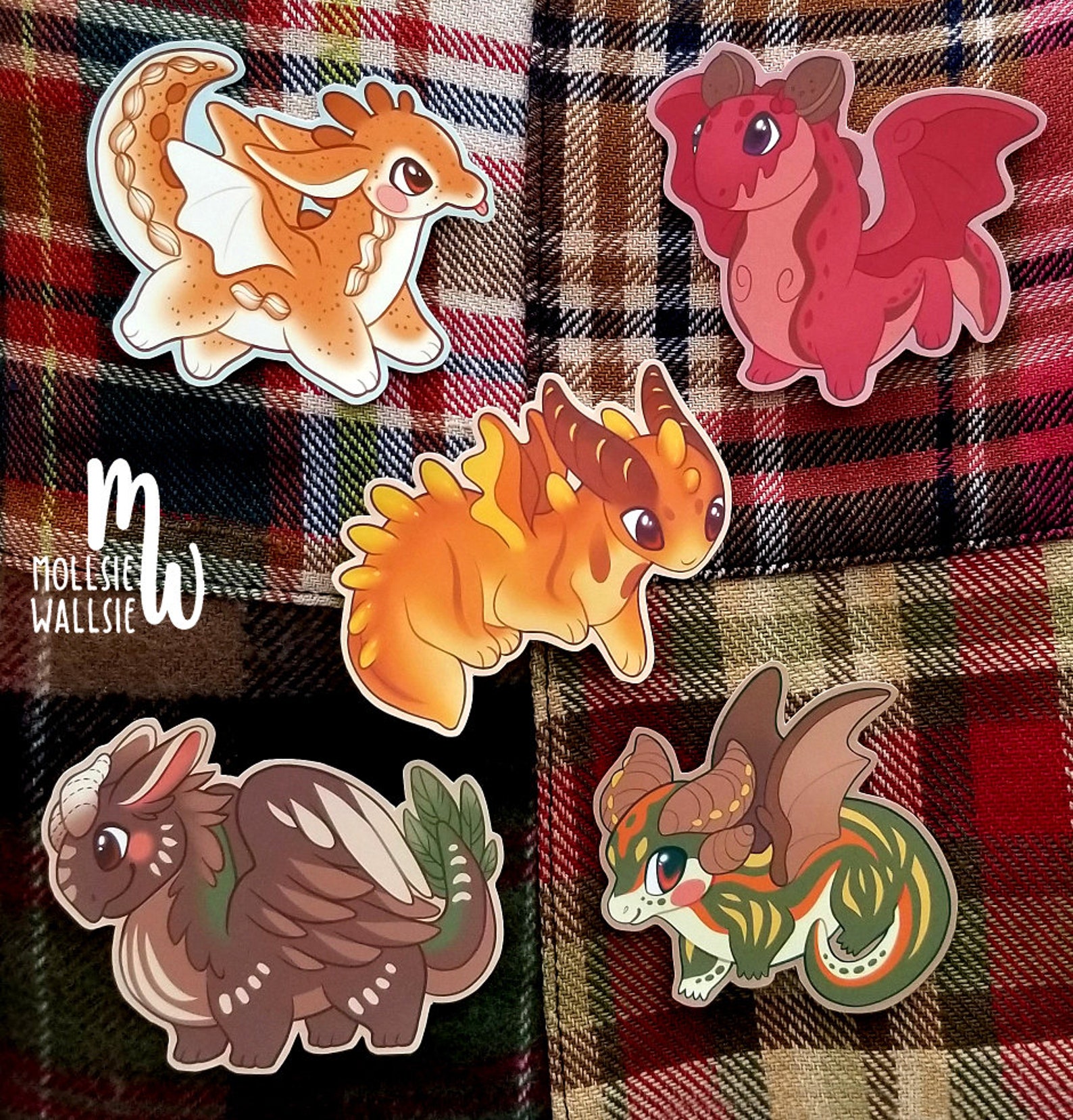 Autumn Dragon Stickers Dragon Sticker Set Vinyl Stickers | Etsy