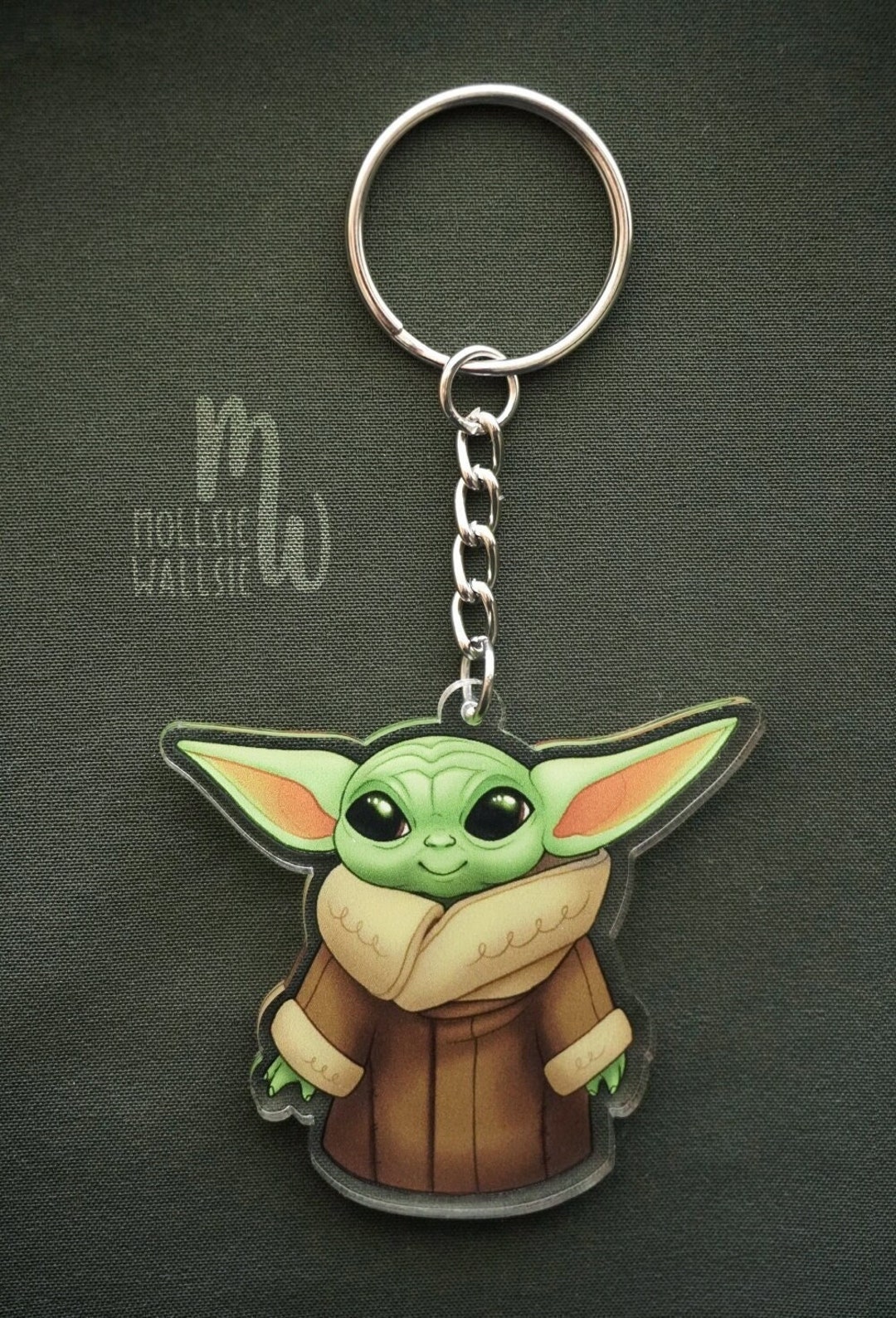 Grogu Keychain 2 Acrylic Charms the Mandalorian the - Etsy