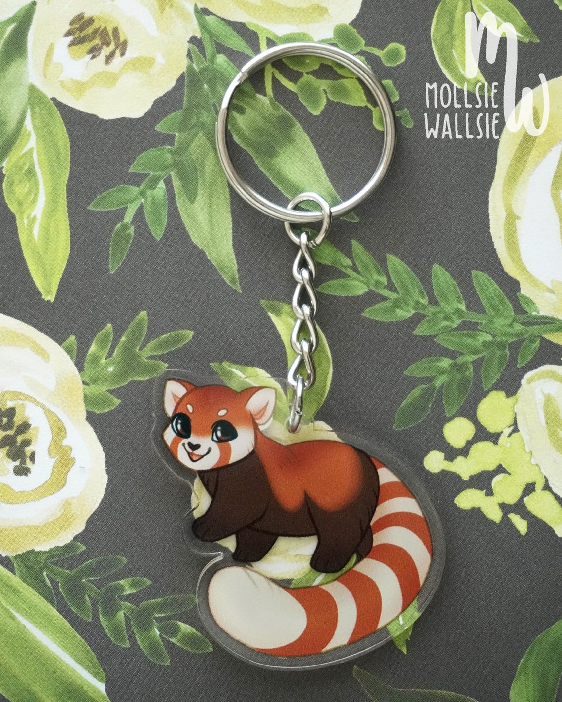 Red Panda Keychain • 2" Acrylic Charm | Animal Charm, Bear Keyring ...