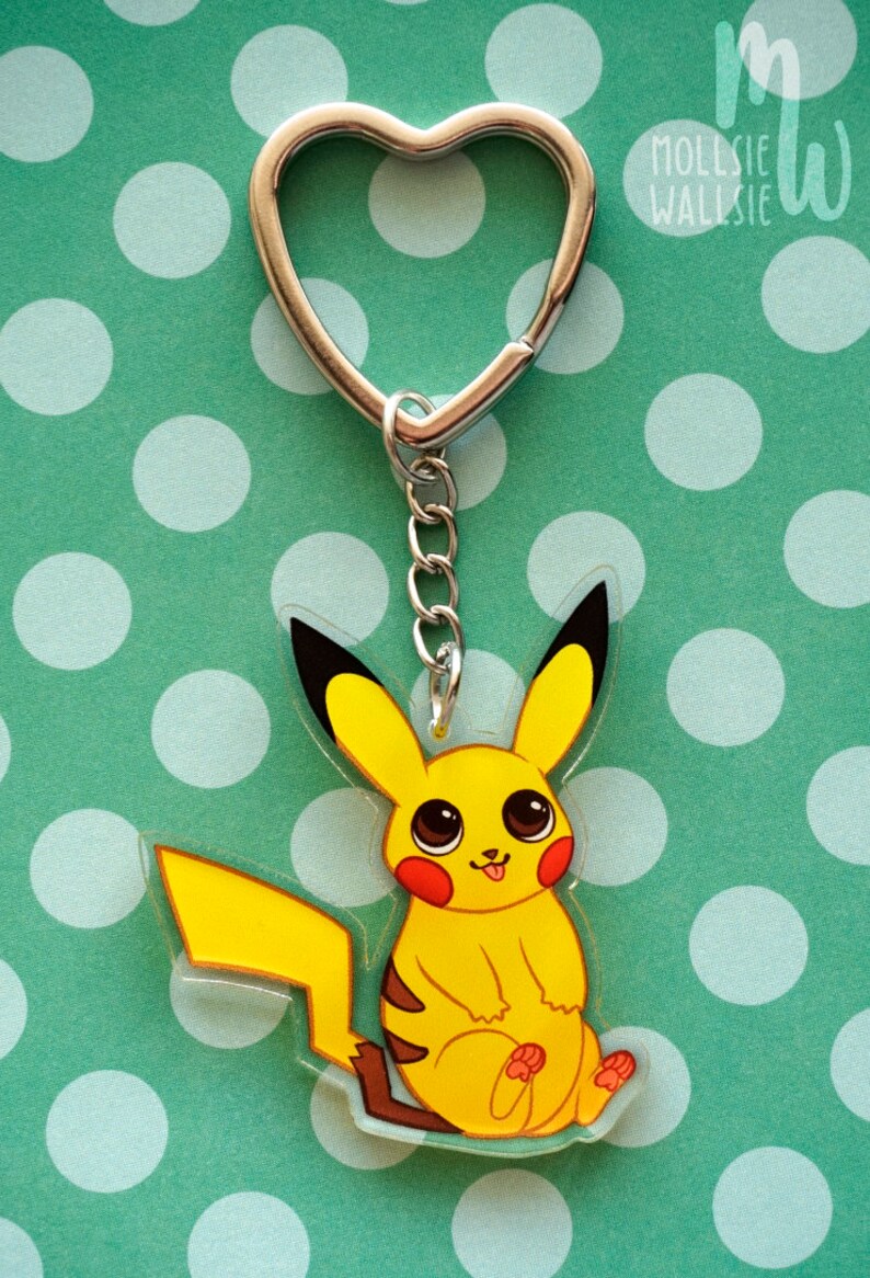 Cute Pokemon Keychains 2 Acrylic Charms Eevee - Etsy