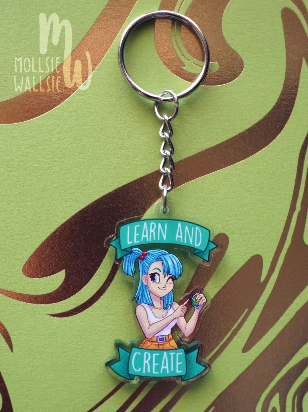 Bulma Keychain 2 DBZ Acrylic Charm Dragonball Z - Etsy