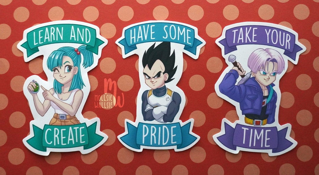 DBZ Stickers • Anime Lover Vinyl Decals, Motivational Chibi ...