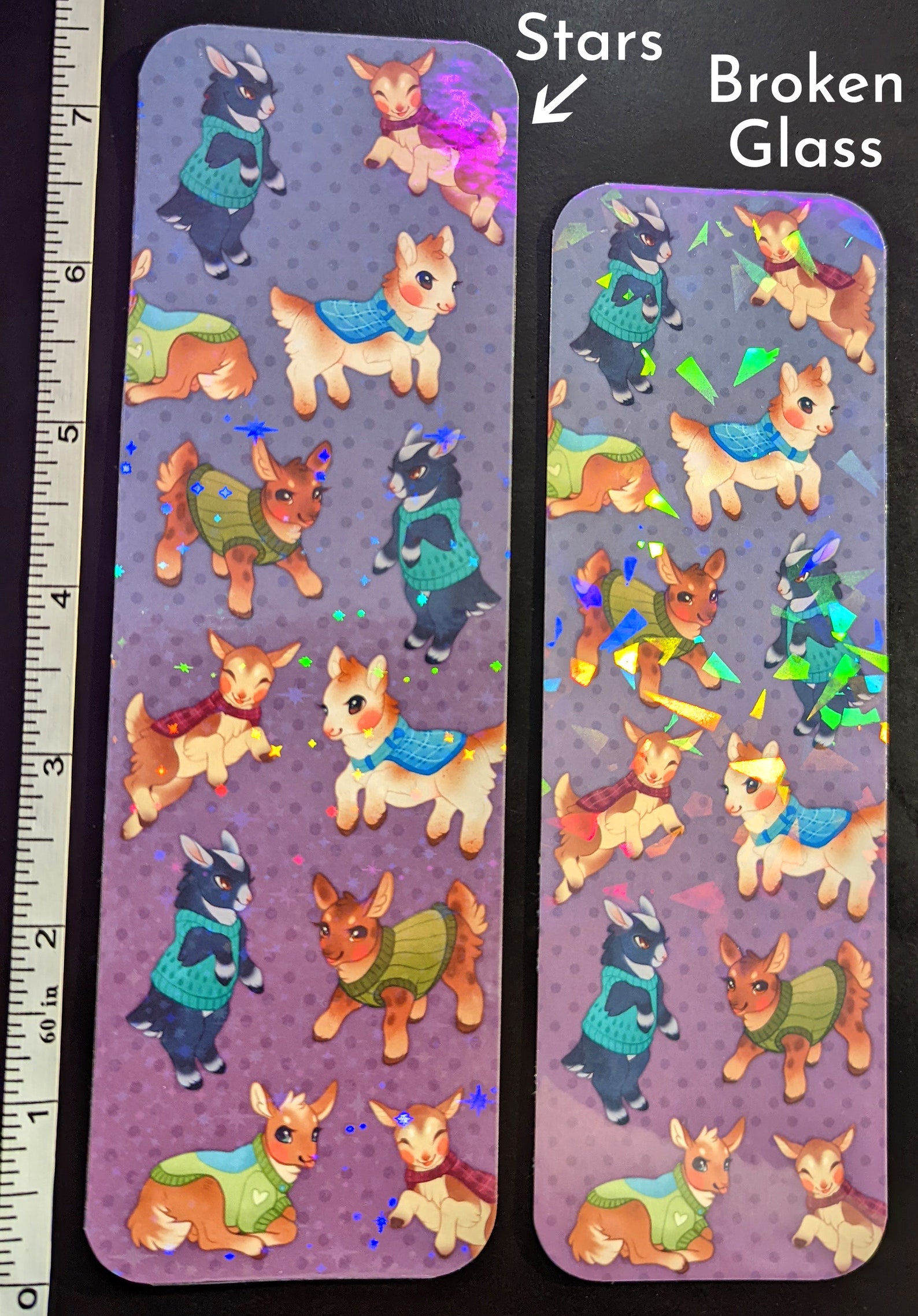 Cute Animal Bookmarks Laminated Holographic Bookmark for - Etsy