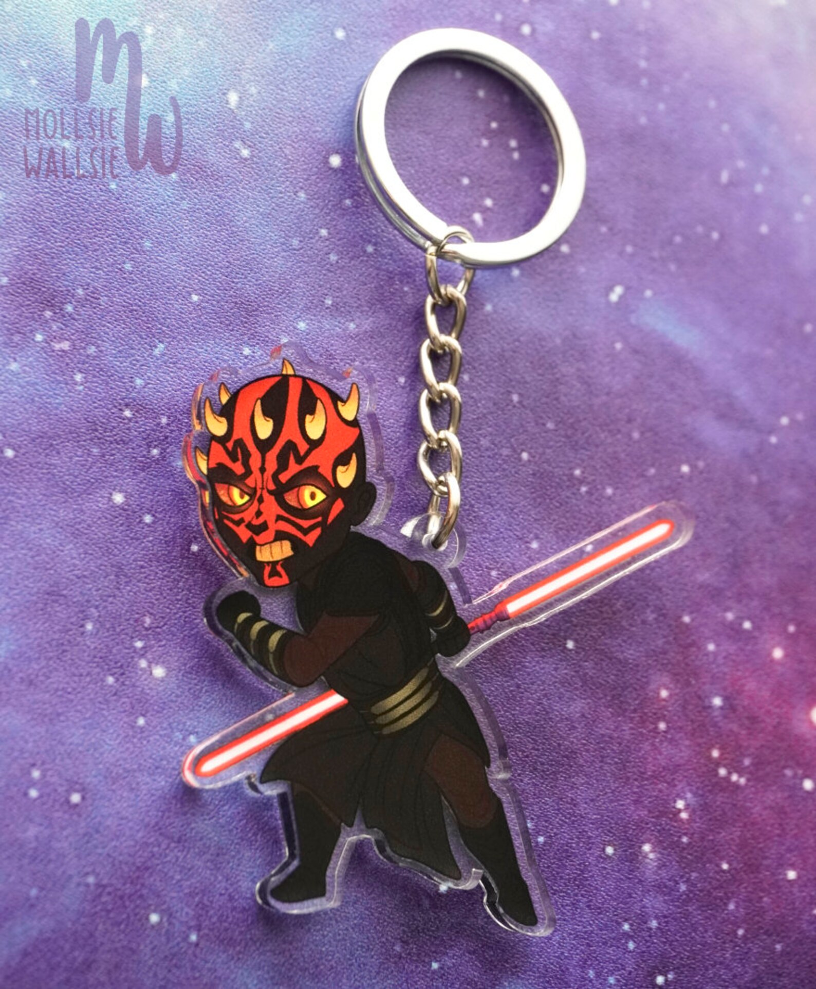 Darth Maul Keychain / Pin Acrylic Charm 2 / Maul Smol - Etsy
