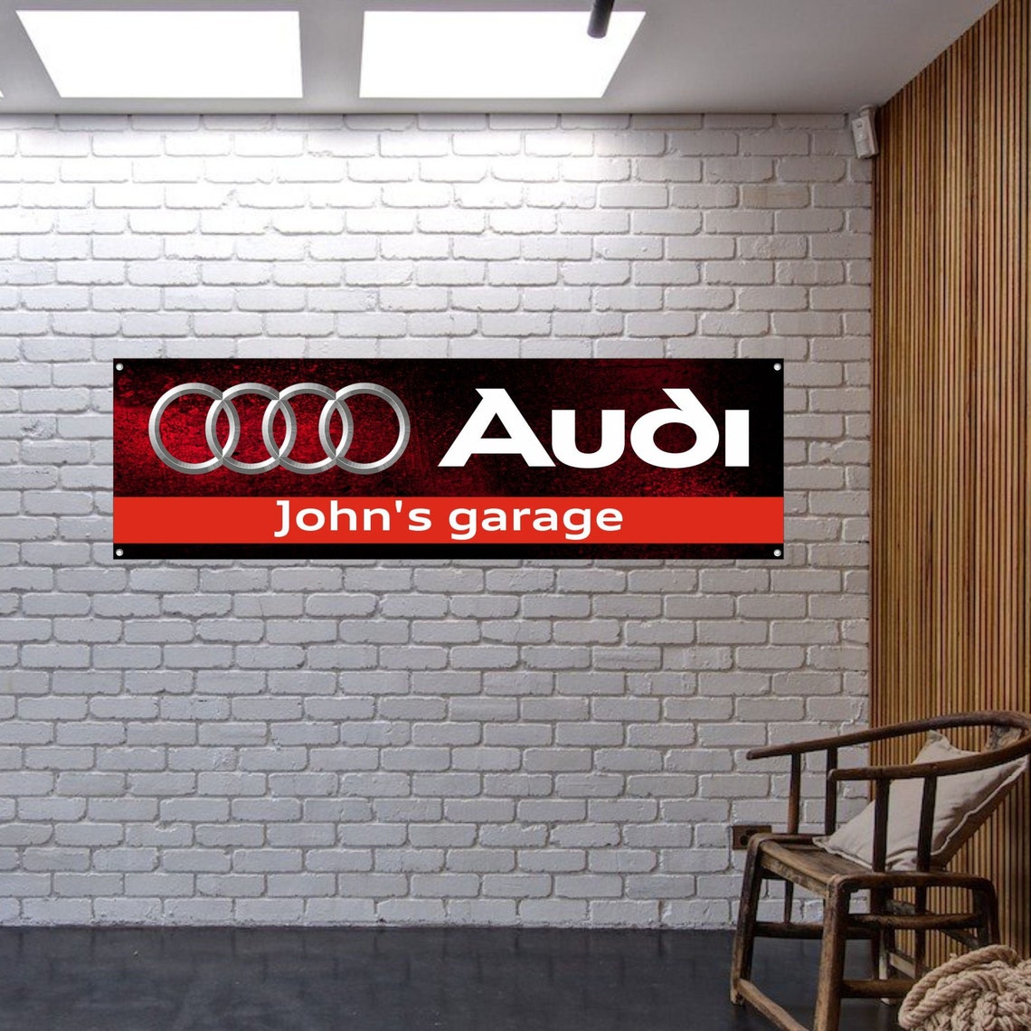 Audi Custom Banner Vinyl Garage Sign Adversting Flag Racing | Etsy