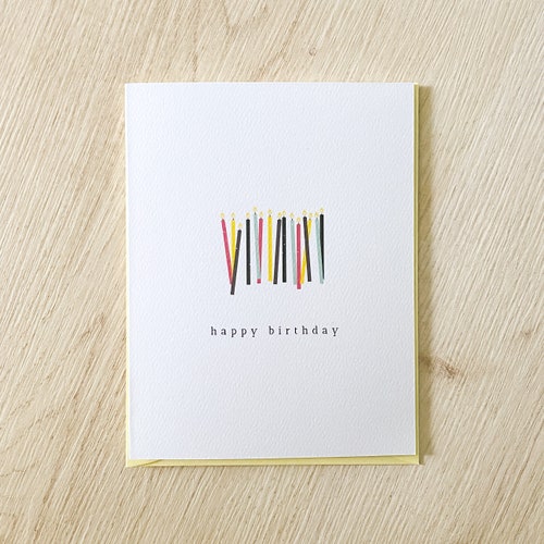 Floral Grid Birthday Card Minimal Floral Birthday Card - Etsy