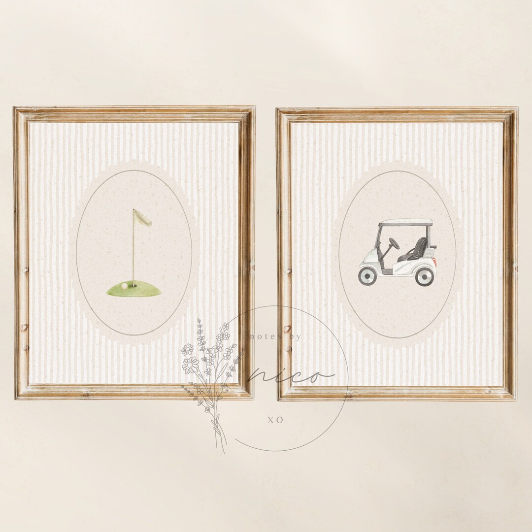Vintage Inspired Golf Wall Art Bundle - Digital Download - Vintage ...