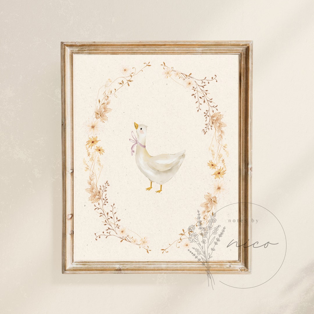Vintage Inspired Duck Wall Art - Digital Download - 8x10 Nursery Art ...
