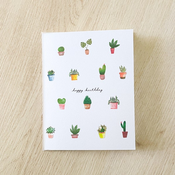 Plant Birthday Cards - Etsy