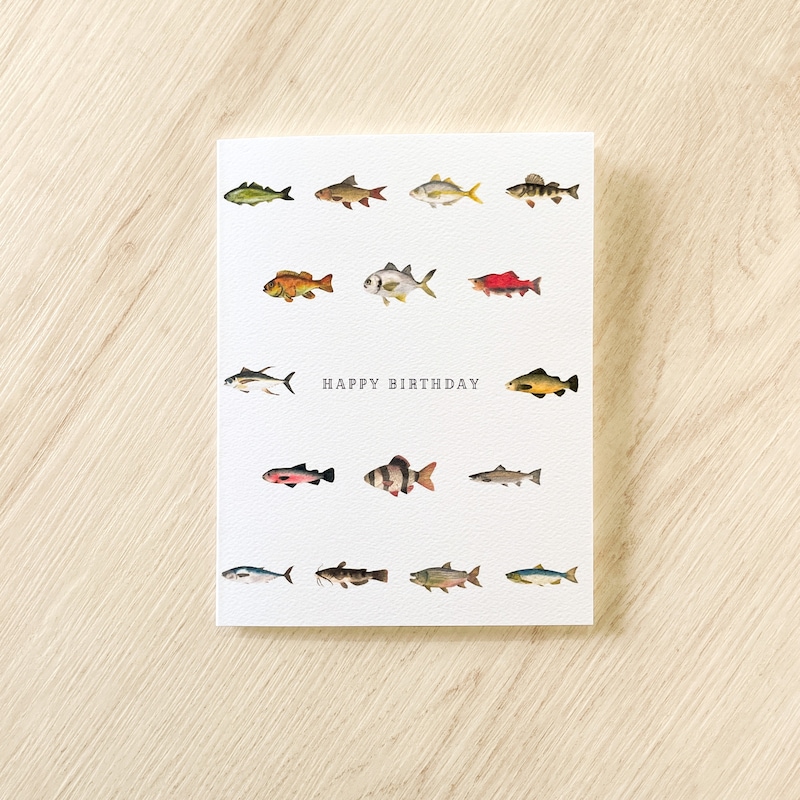 Fish Birthday Card - Etsy