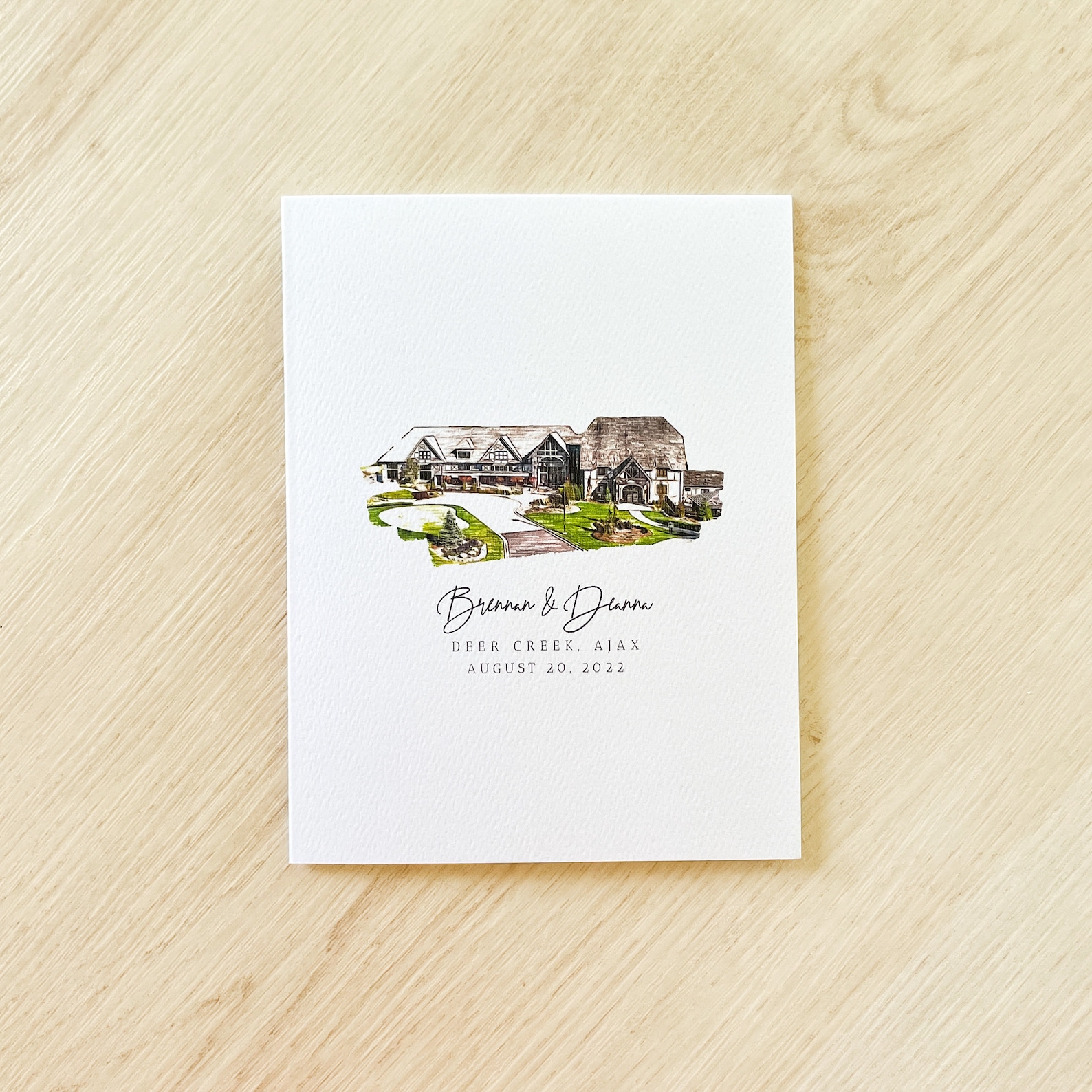 Custom Wedding Venue Card Personalized Wedding Card Custom - Etsy