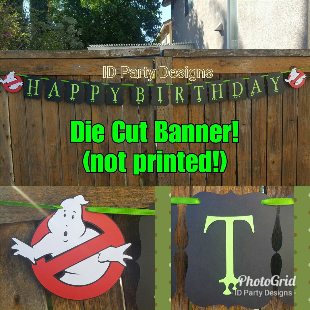 GHOSTBUSTERS BANNER BIRTHDAY Baby Shower Centerpiece I Ain't Afraid of ...