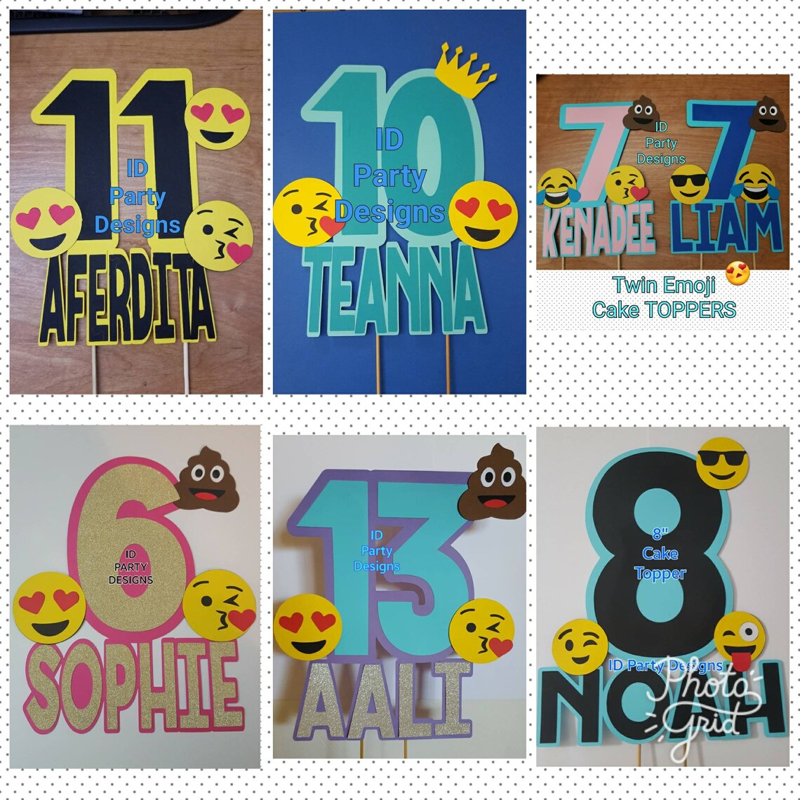 EMOJI CAKE TOPPER Emoji Party Emoji Birthday Emoji Cake Emoji Topper ...