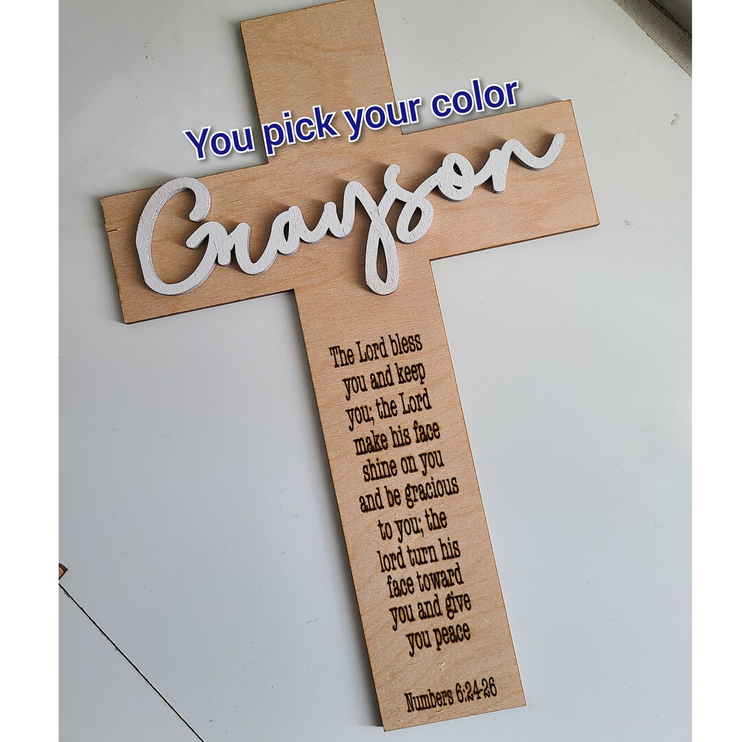 BAPTISM CROSS With NAME and Date Bautizo Custom Personalized Baptism ...