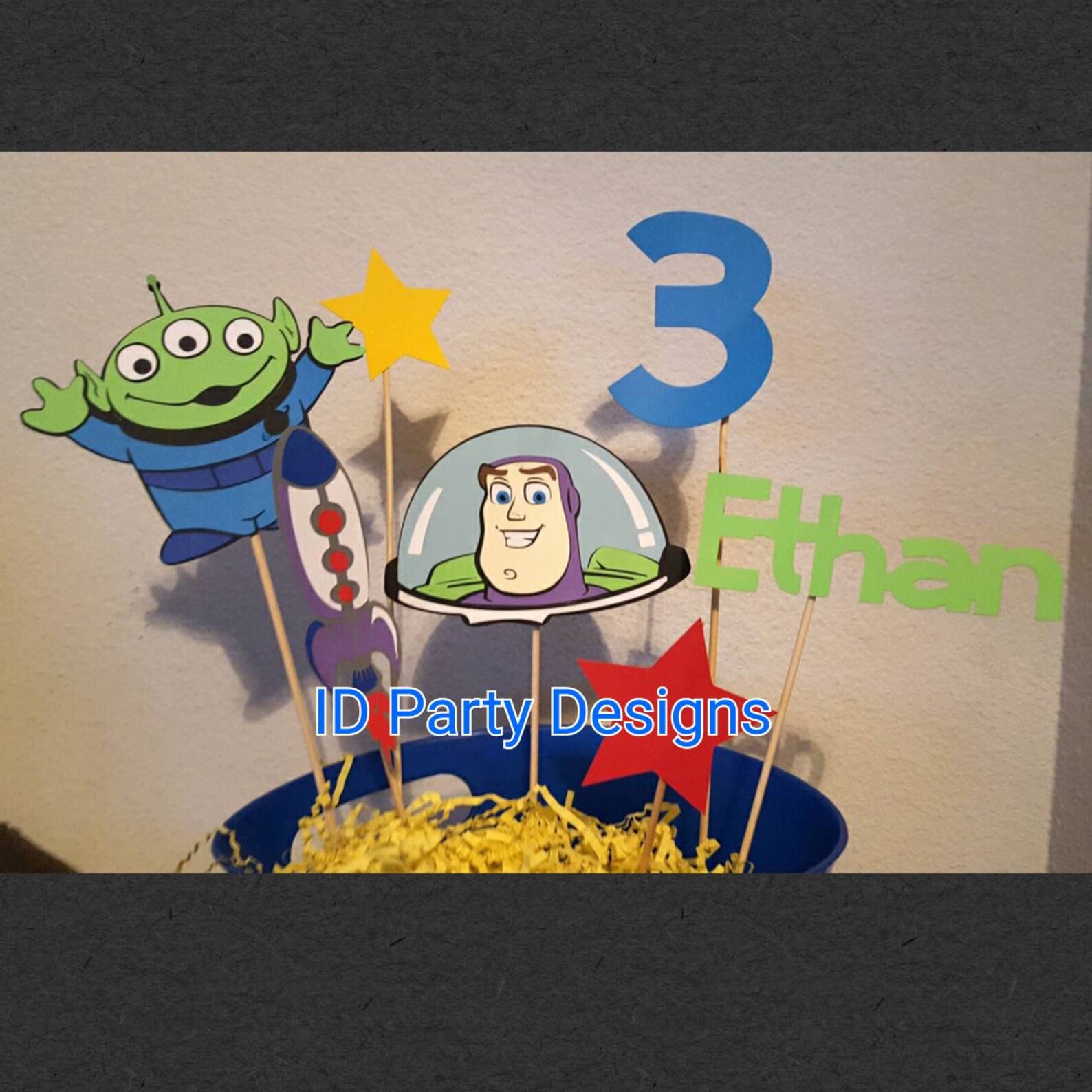 TOY STORY Centerpiece Woody Jesse Cow Print Pizza Planet Space to ...