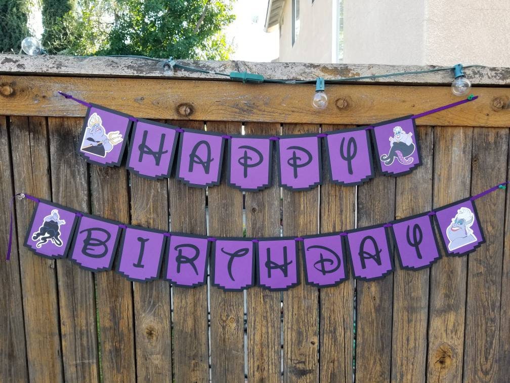 DISNEY VILLAINS EVIL Birthday Maleficent Evil Queen Ursula - Etsy