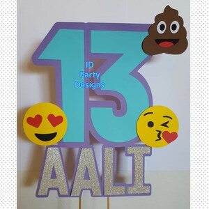 EMOJI CAKE TOPPER Emoji Party Emoji Birthday Emoji Cake Emoji Topper ...