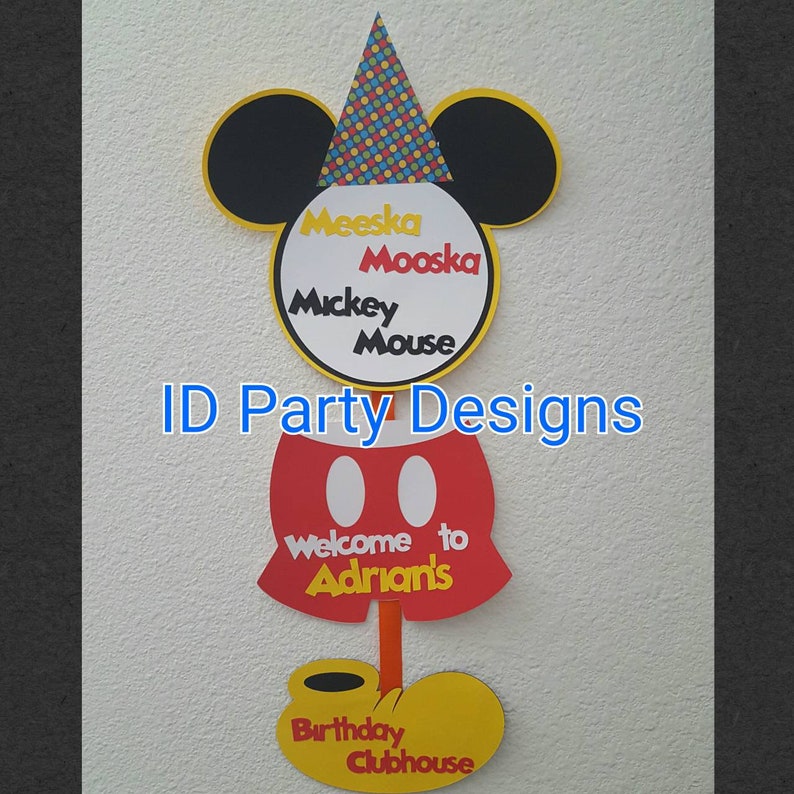 MICKEY MOUSE CLUBHOUSE Door Sign Mickey Mouse Birthday Banner - Etsy
