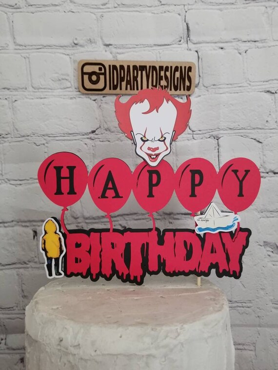 PENNYWISE HALLOWEEN CAKE Topper Scene Halloween Party Topper | Etsy