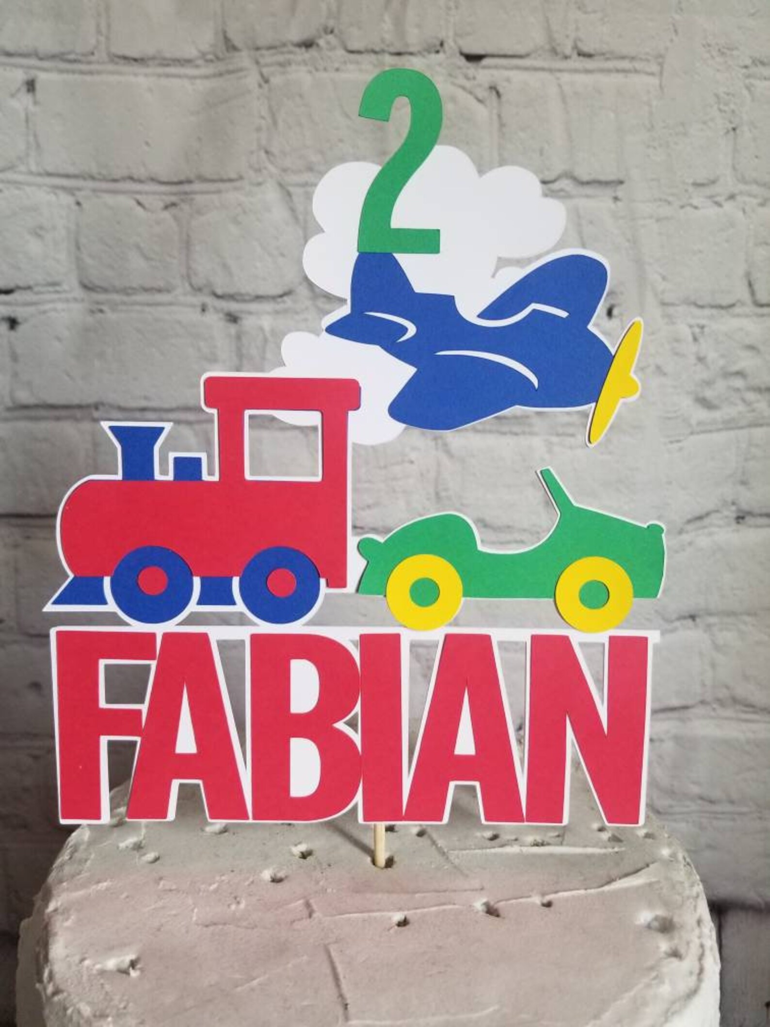 TRANSPORTATION CAKE TOPPER Train Cake Car Cake Trains Planes and ...