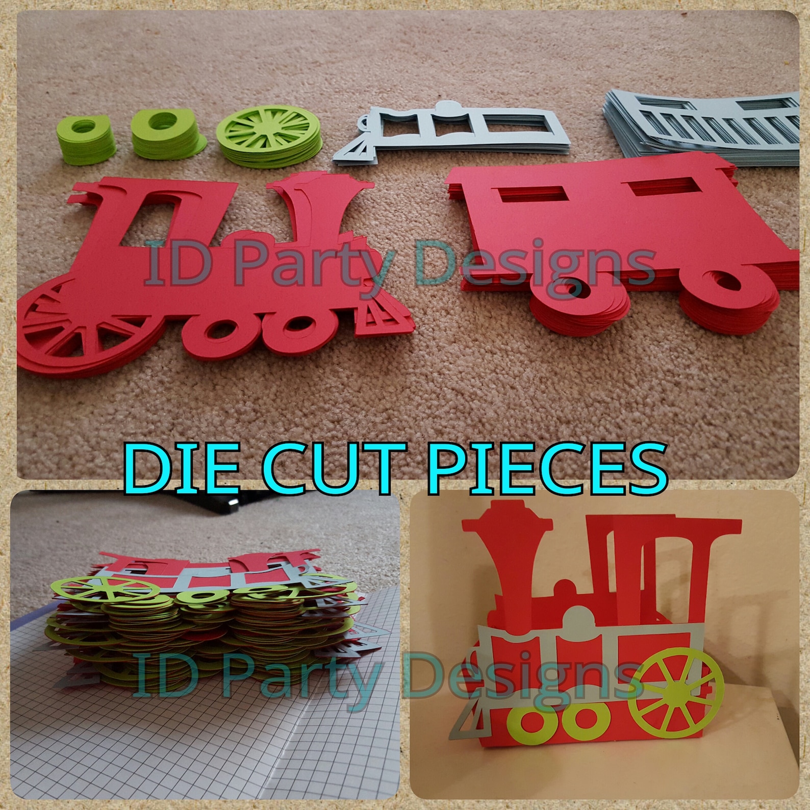 3D TRAIN CENTERPIECE Girl Train Party Girly Train Pop up Train - Etsy