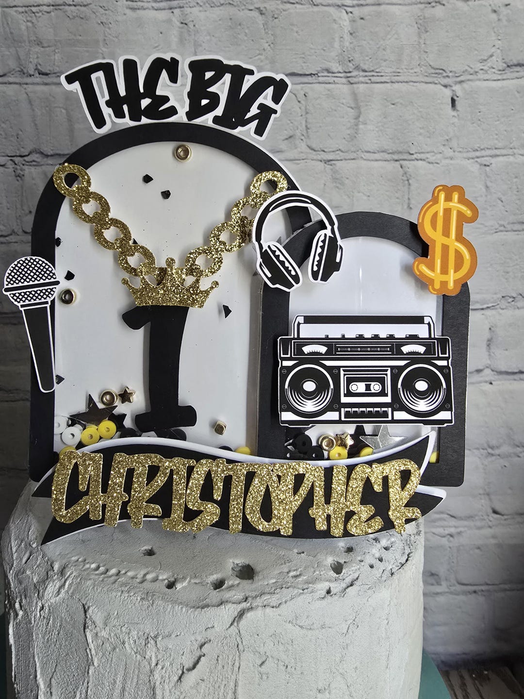 90s HIP HOP BIRTHDAY Notorious One Big One Cake Topper 90s Themed 1st I ...