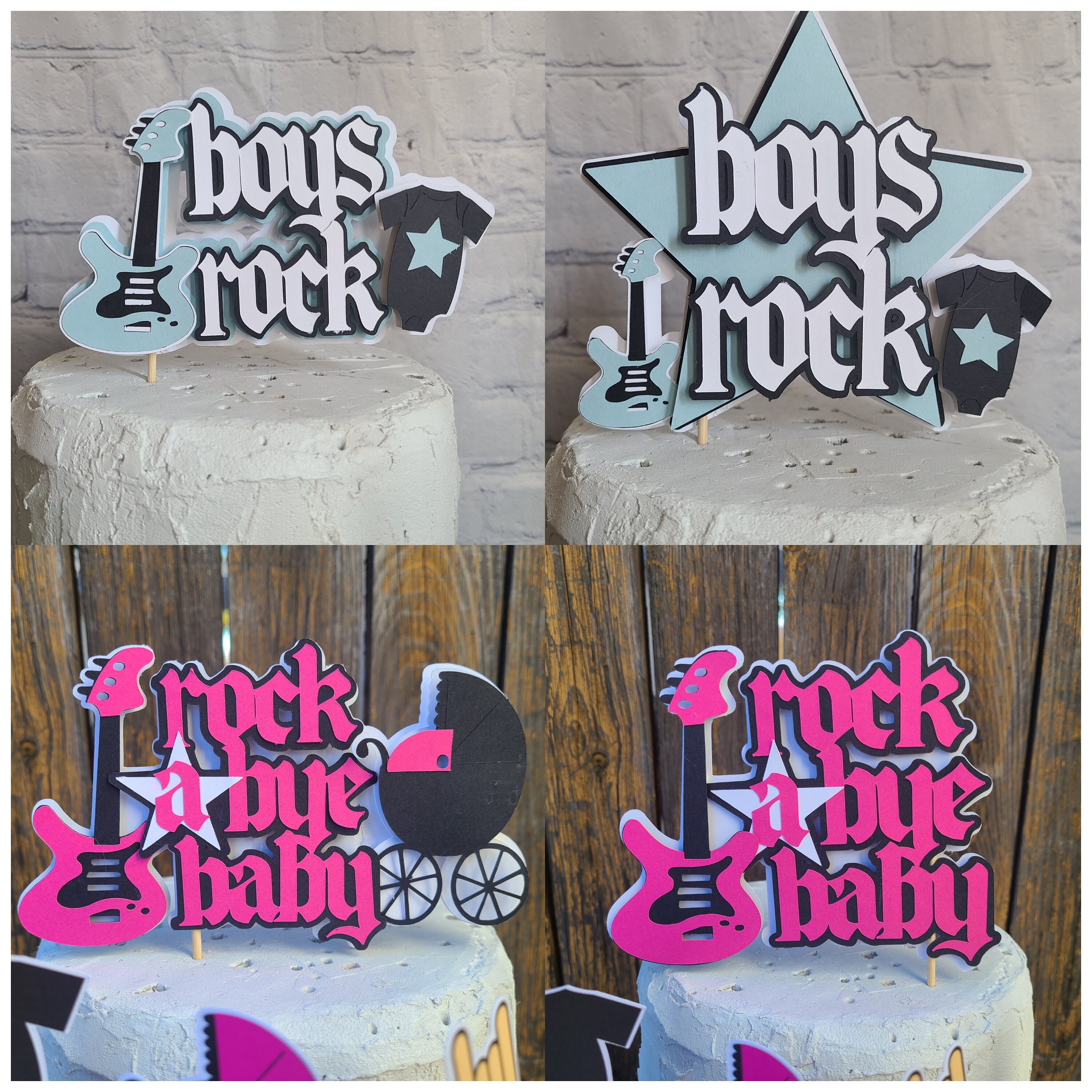 BOYS ROCK A BYE Girls Rock Rock A Bye Baby Born to Rock Rockstar Baby ...