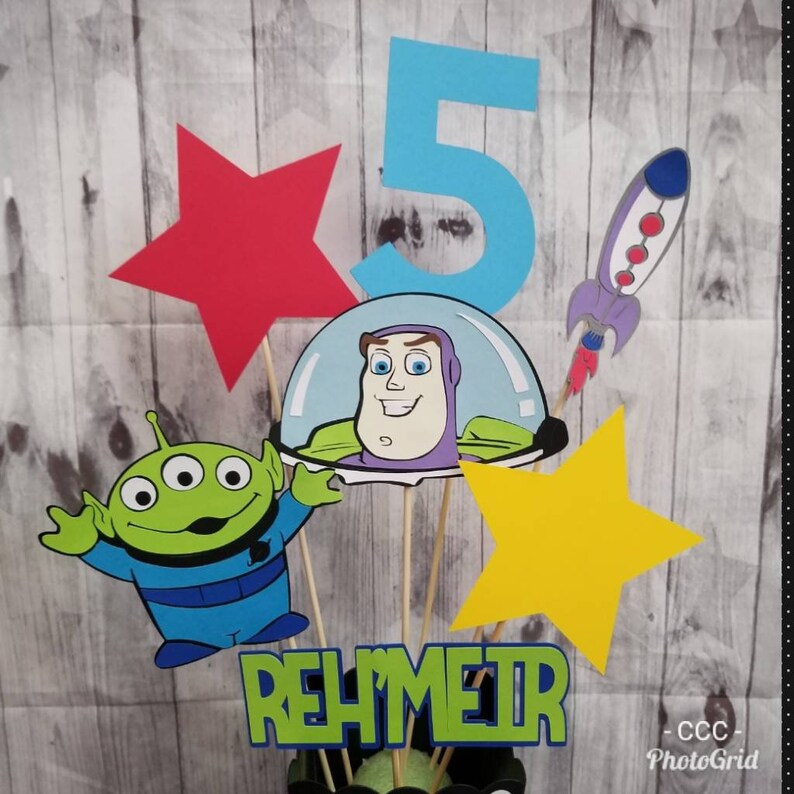 TOY STORY CAKE Topper Woody Jesse Cow Print Pizza Planet Space - Etsy