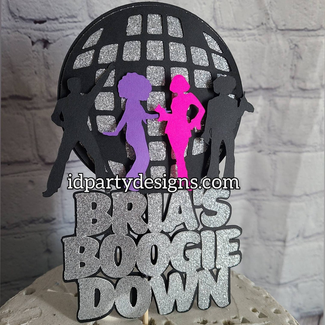 DISCO CAKE TOPPER 60s 70s 70th 60th Dancing Dancer Boogie Nights Boogie ...