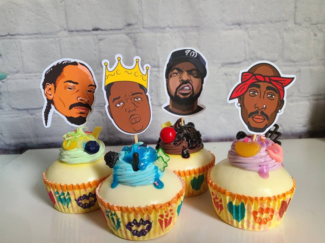 90s HIP HOP BIRTHDAY Cupcake Toppers Boom Box 90s Themed I Love the 90s ...