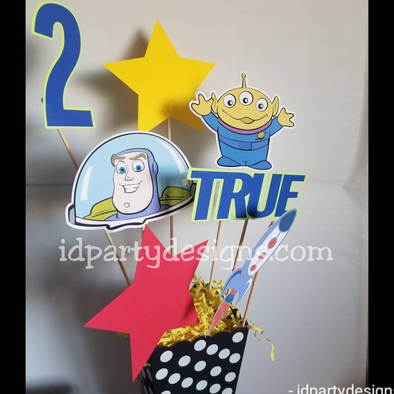 TOY STORY Centerpiece Woody Jesse Cow Print Pizza Planet Space to ...