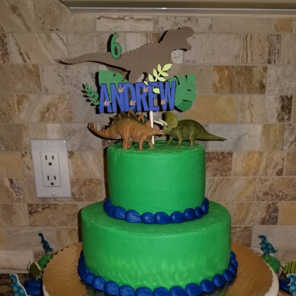 DINOSAUR CAKE TOPPER Dino Topper Dino cake | Etsy