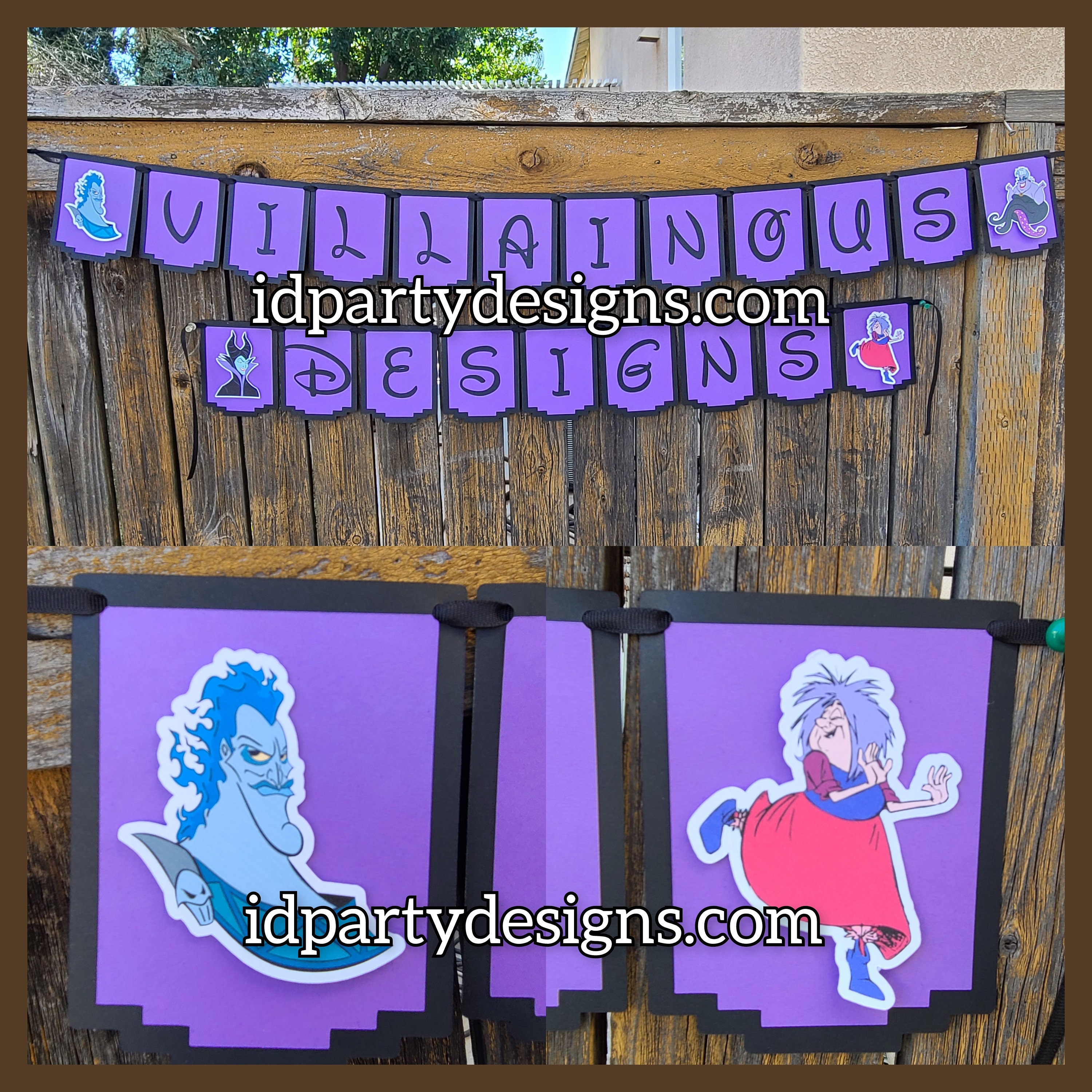 DISNEY VILLAINS EVIL Birthday Maleficent Evil Queen Ursula - Etsy