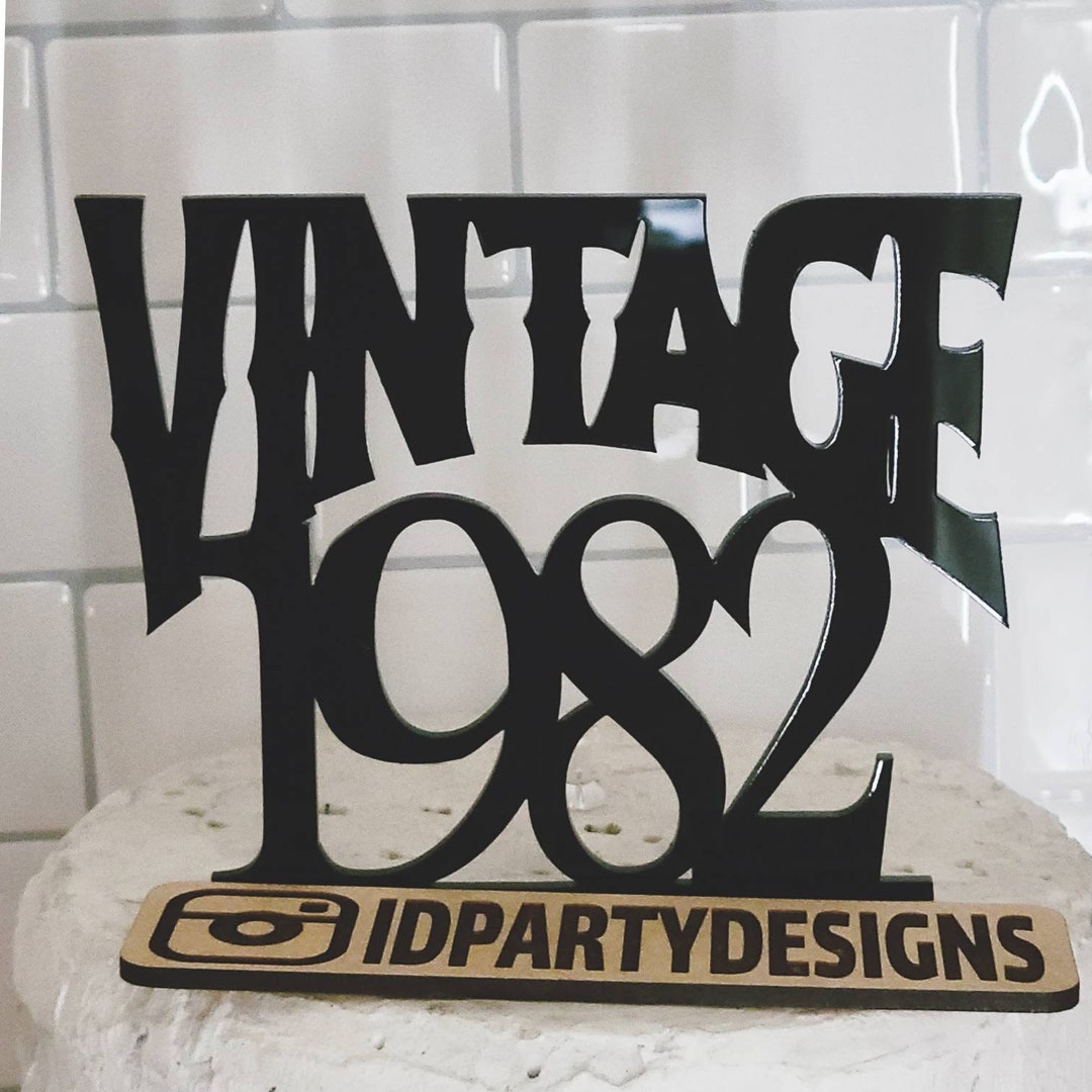 VINTAGE 1971 1972 CAKE TOPPER Acrylic Cake Topper Aged to Perfection - Etsy