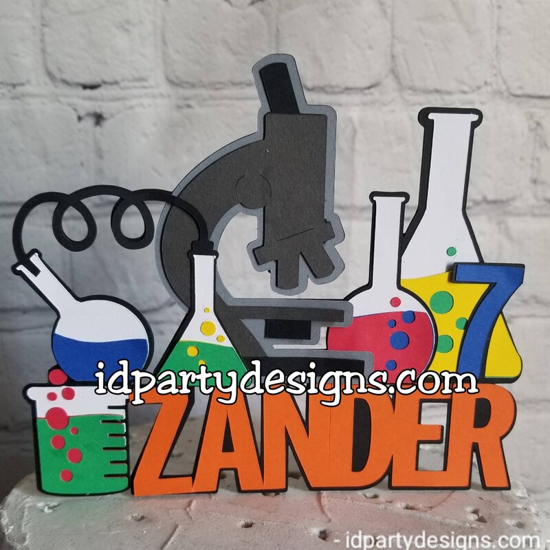 Science Cake Topper - Etsy