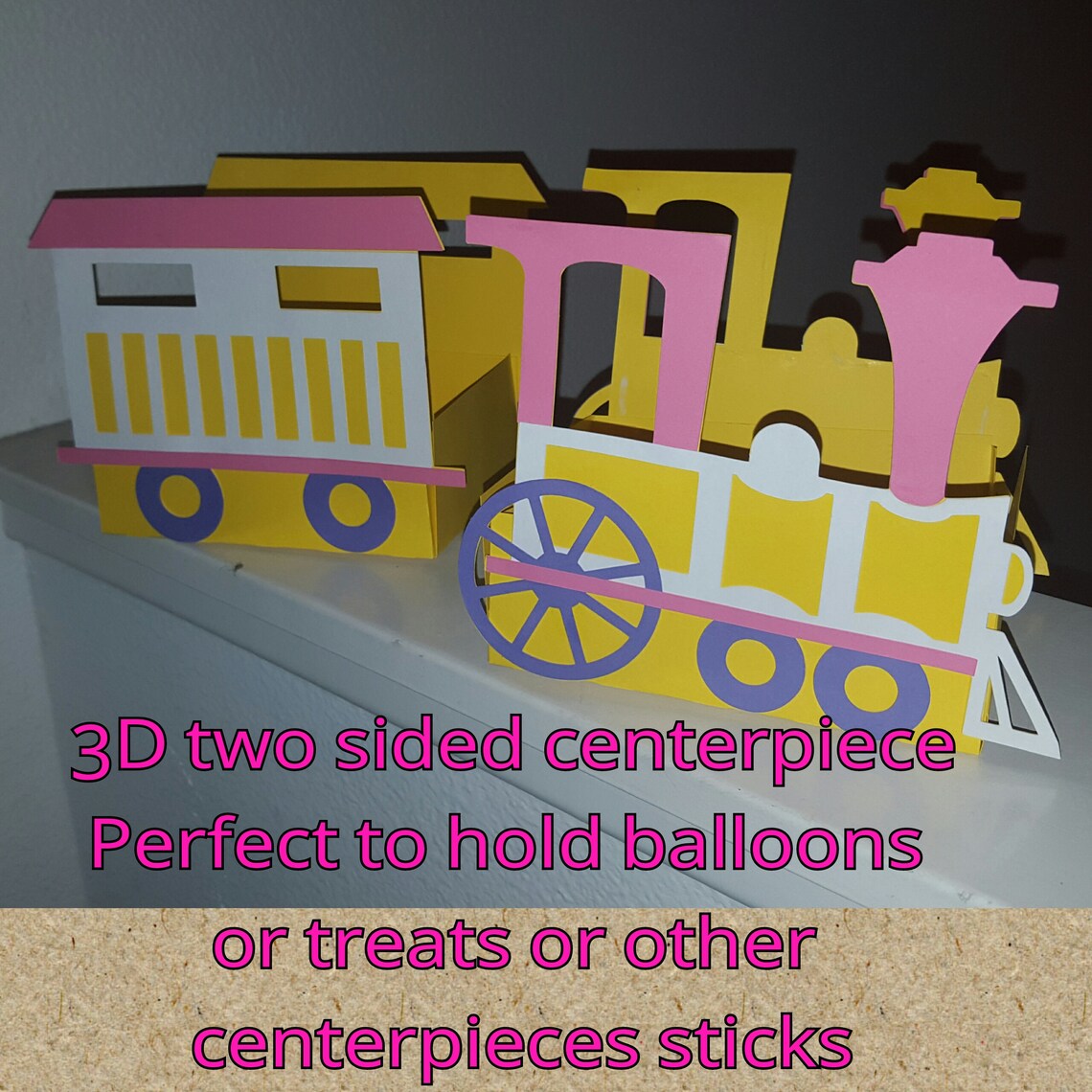 3D TRAIN CENTERPIECE Girl Train Party Girly Train Pop up Train - Etsy