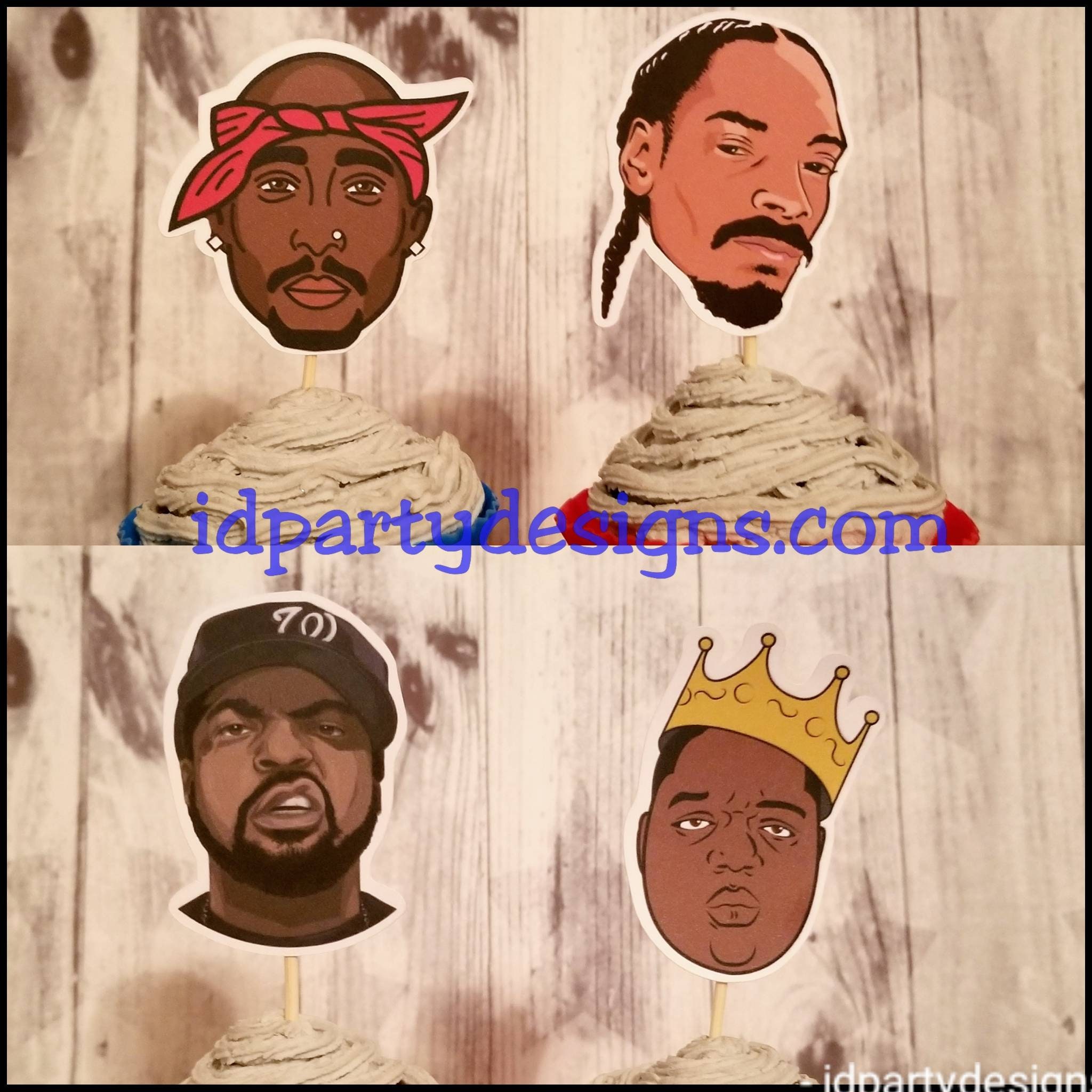 TWO LEGIT to QUIT Cake Topper Cupcake Toppers Boom Box 90s Themed I ...