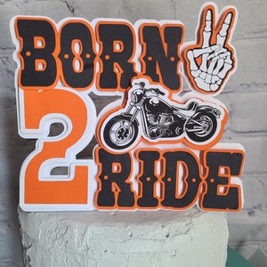 BORN TWO RIDE Born 2 Ride 2nd Birthday Motorcycle Birthday - Etsy