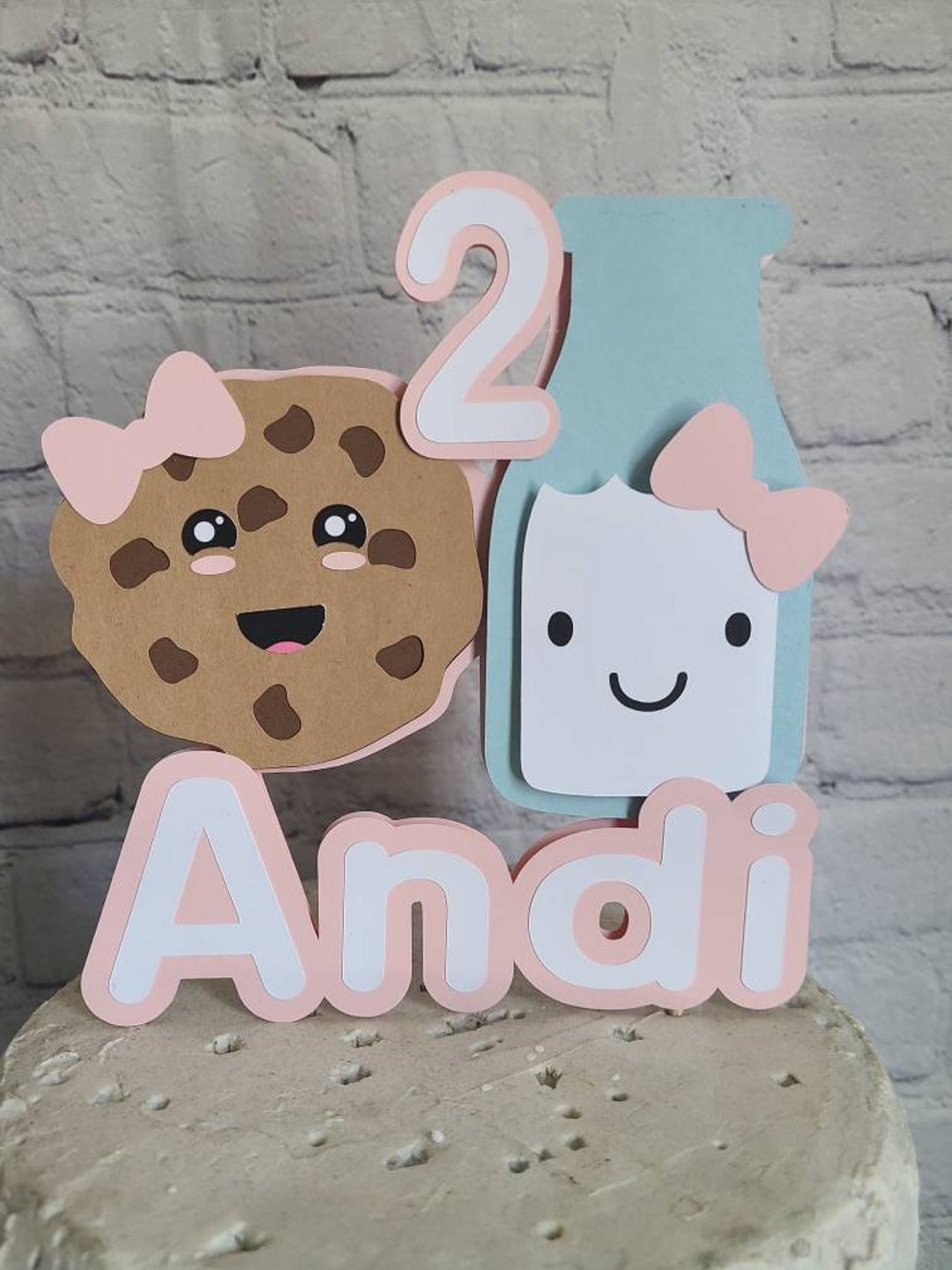 MILK AND COOKIES Cake Topper - Etsy
