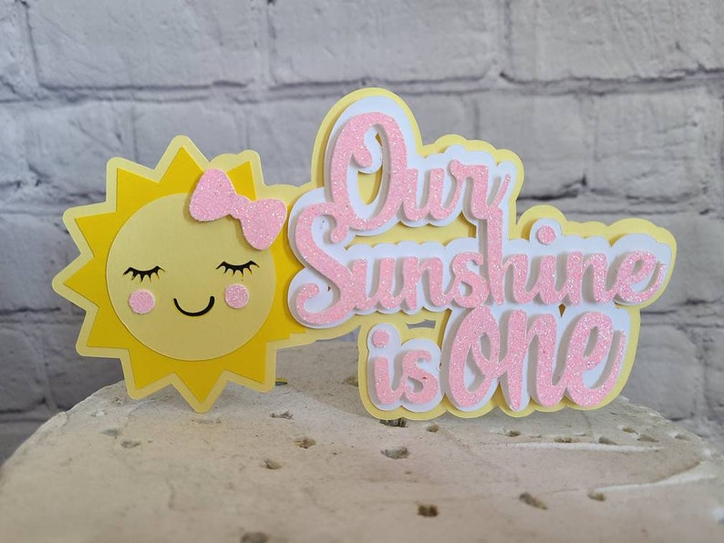 OUR SUNSHINE MY Sunshine Sun 1st Birthday My Only Sunshine Cake Topper ...
