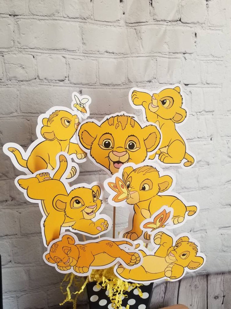 LION KING BABY Simba Cake Topper Banner Centerpieces Disney Baby Shower ...