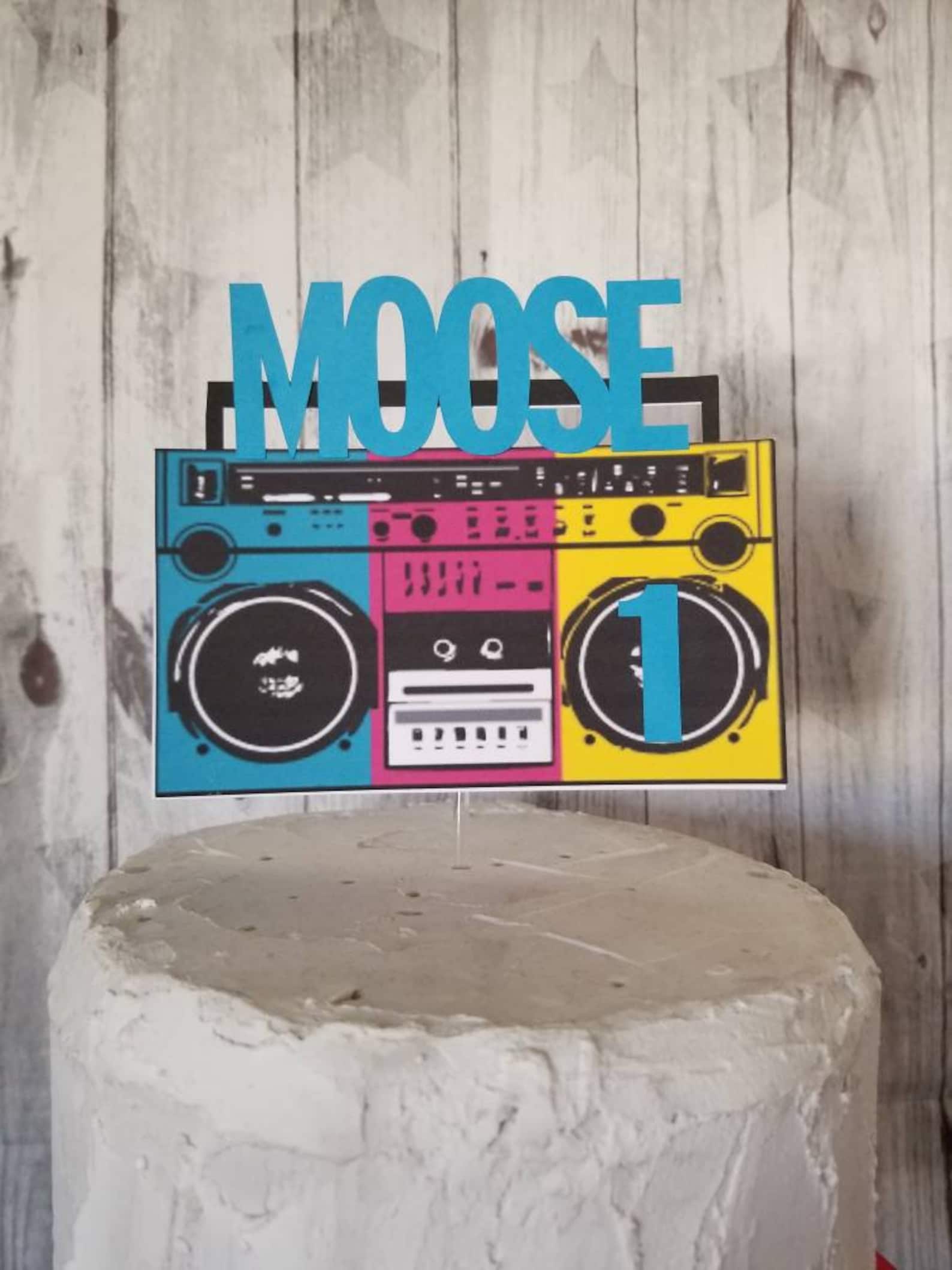HIP HOP BIRTHDAY Cake Topper Fresh Prince Boom Box 90s Themed I Love ...