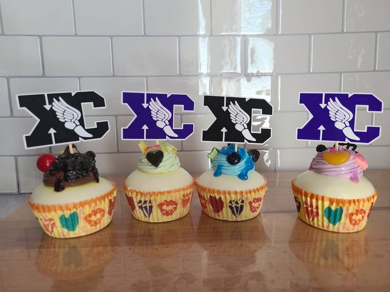 XC CROSS COUNTRY Cutouts Diecut Centerpiece Picks Cupcake Toppers ...
