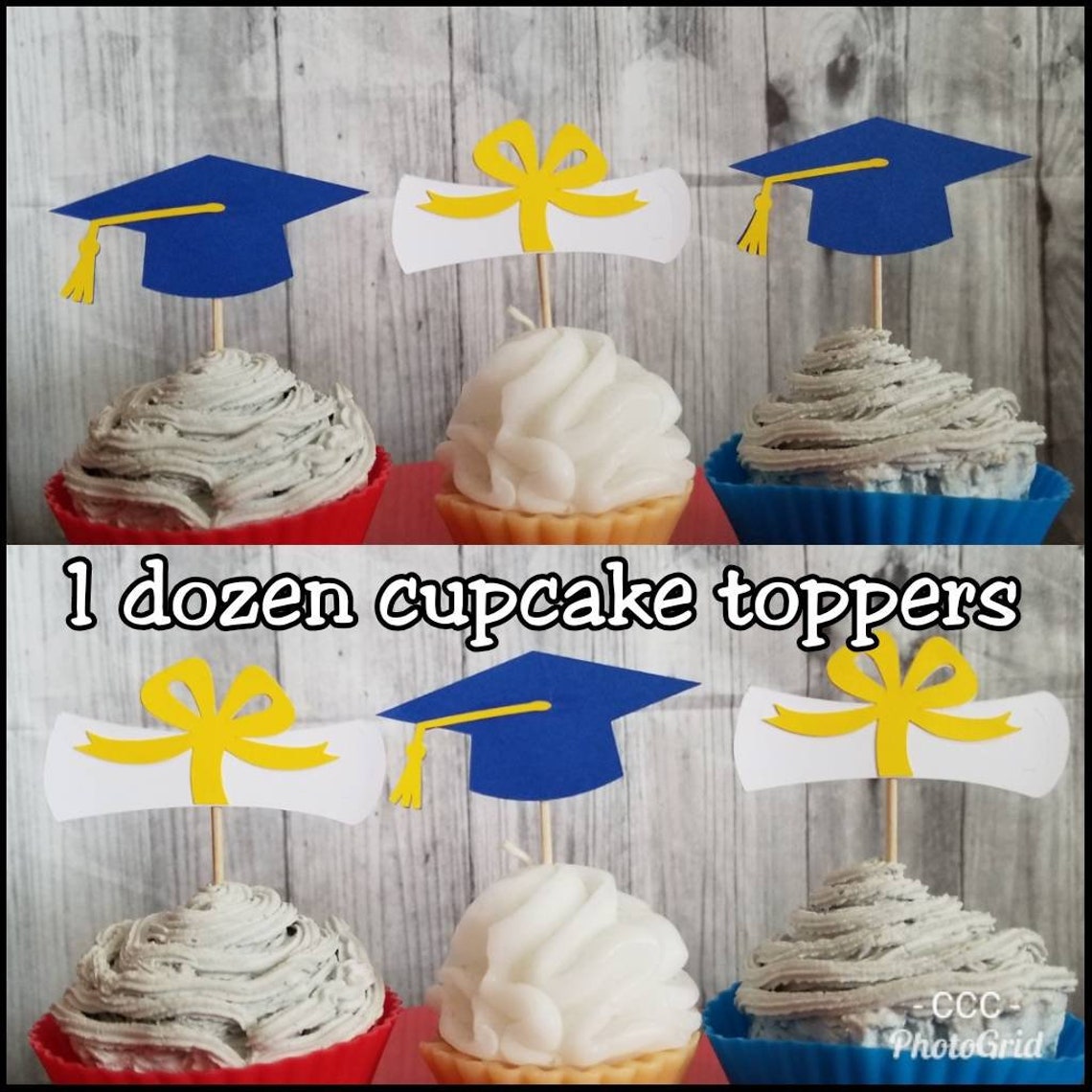 GRADUATION CENTERPIECE PICKS Diploma Graduation Cap 2021 Class | Etsy