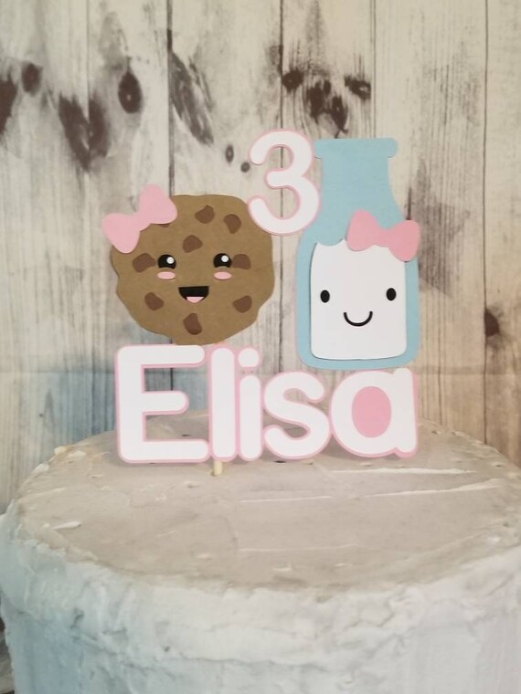MILK AND COOKIES Cake Topper | Etsy