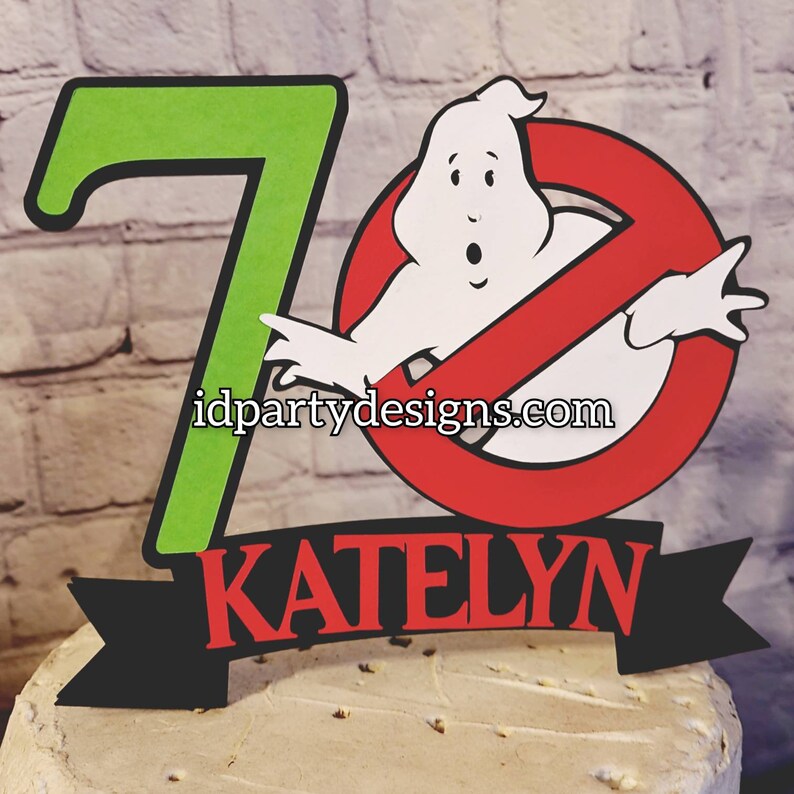 GHOSTBUSTERS CAKE TOPPER Birthday Baby Shower Centerpiece I - Etsy