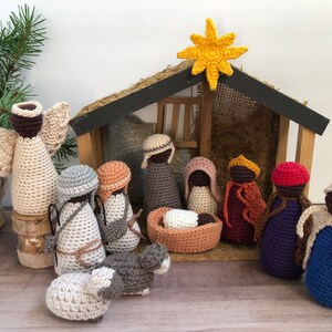 Complete Multicultural Nativity Set Unique Crocheted Nativity Black ...