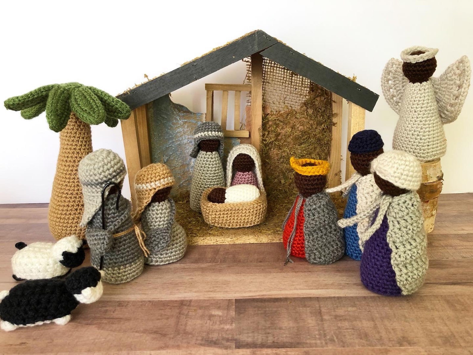Complete Multicultural Nativity Set Unique Crocheted Nativity | Etsy